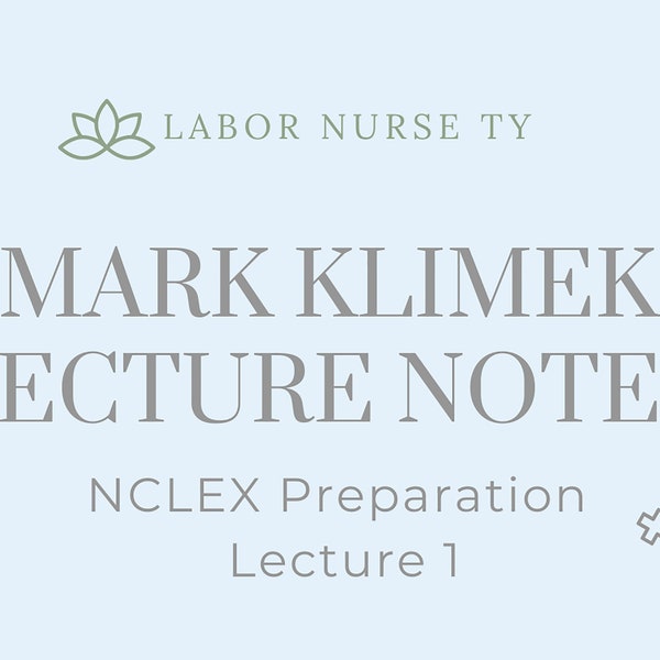Mark K Lecture Notes - Etsy