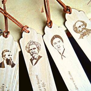 Personalized Wooden Bookmark Gift for Books Readers, Custom Author ...