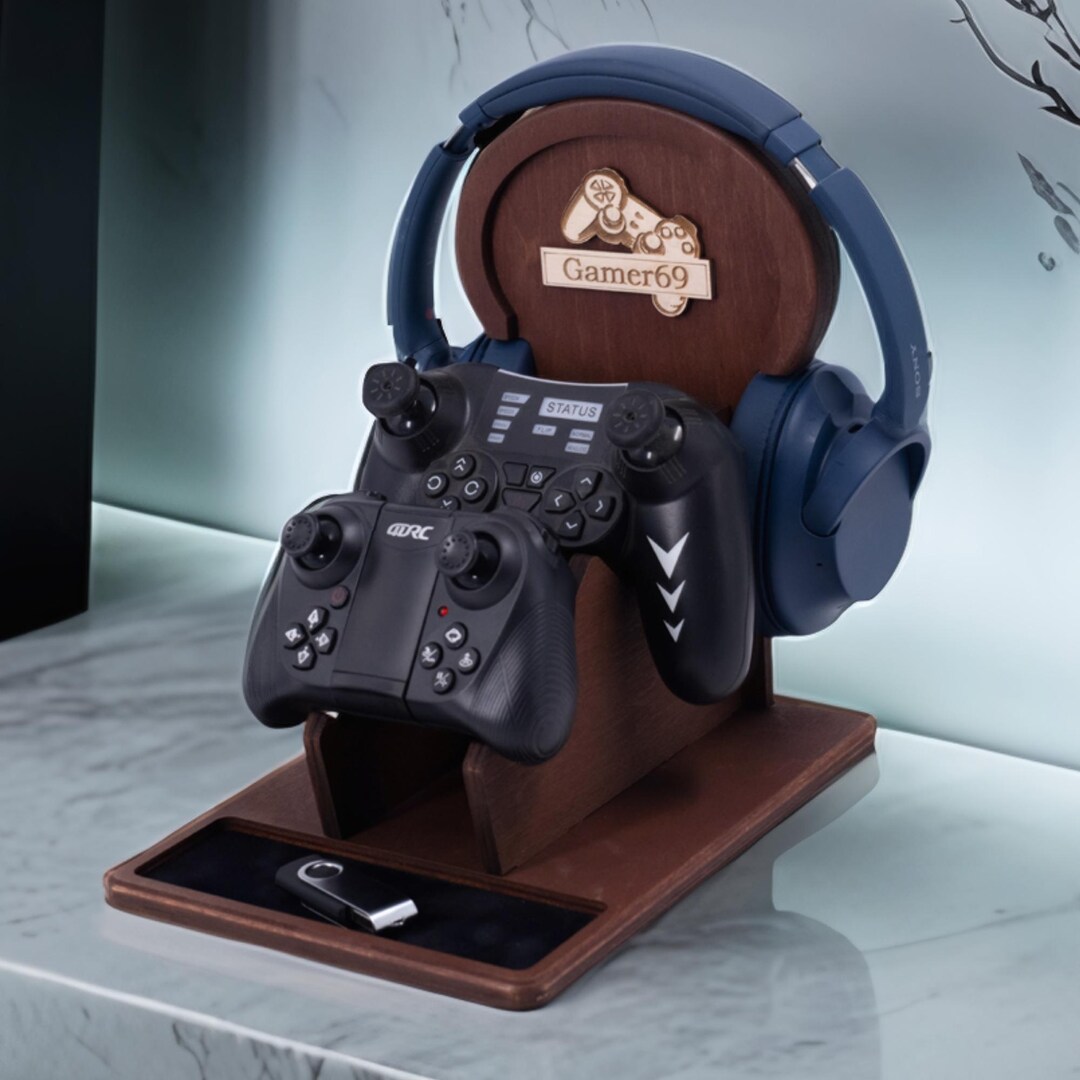 Personalized Controller Stand, Headphone Holder, Boyfriend Gift ...