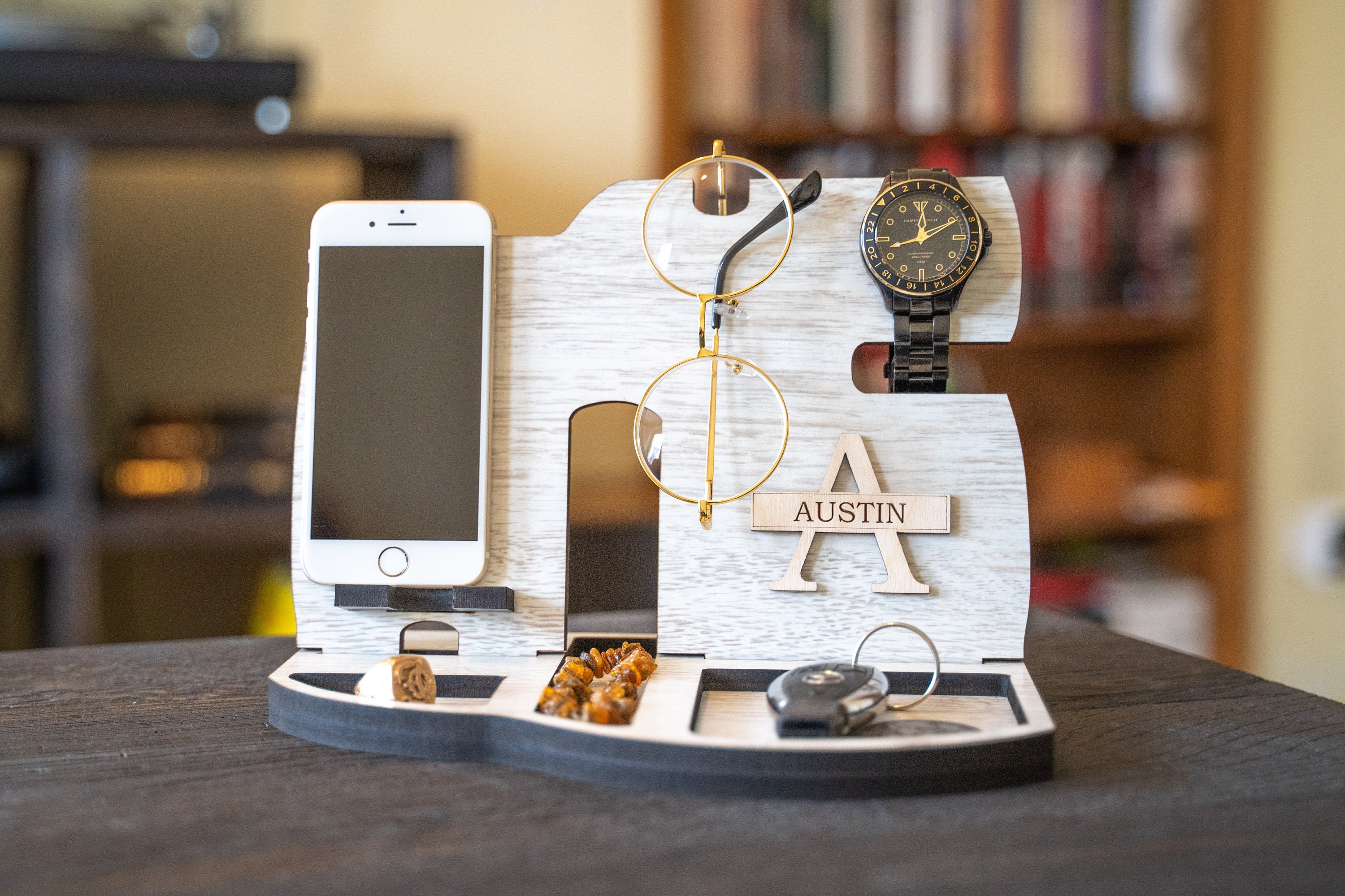 Gifts for Him Desk Organizer Anniversary Gifts Tech - Etsy