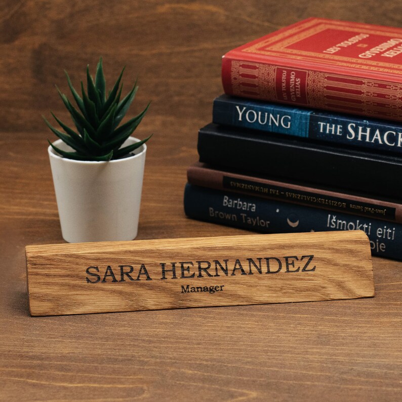 Personalised Desk Name Plate for Men Women Handmade Office - Etsy