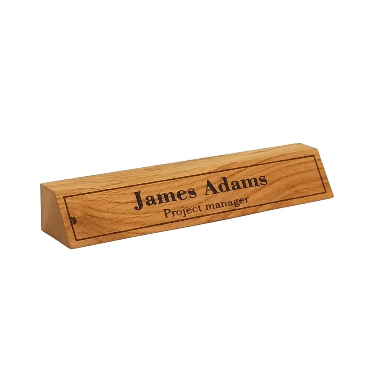 Personalised Desk Name Plate for Men Women Handmade Office Desktop ...
