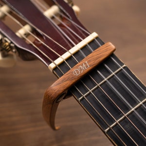 Personalised Guitar Capo Custom Engraved Gift for Him Musician Pick ...
