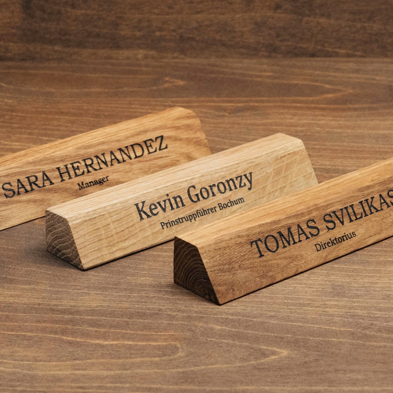 Personalised Desk Name Plate for Men Women Handmade Office - Etsy