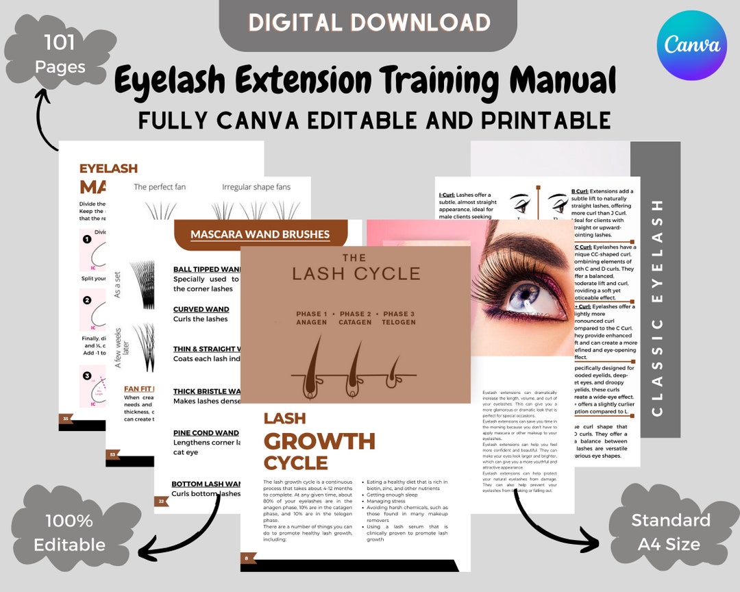 Eyelash Extension Training Manual Instant Download - Etsy
