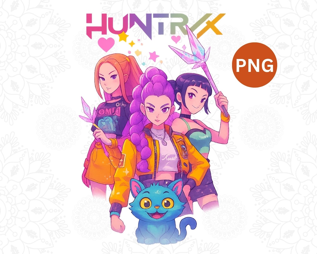 Kpop Huntrix PNG, Dämonenjäger PNG, Saja Girls PNG, Derpy Tiger ...
