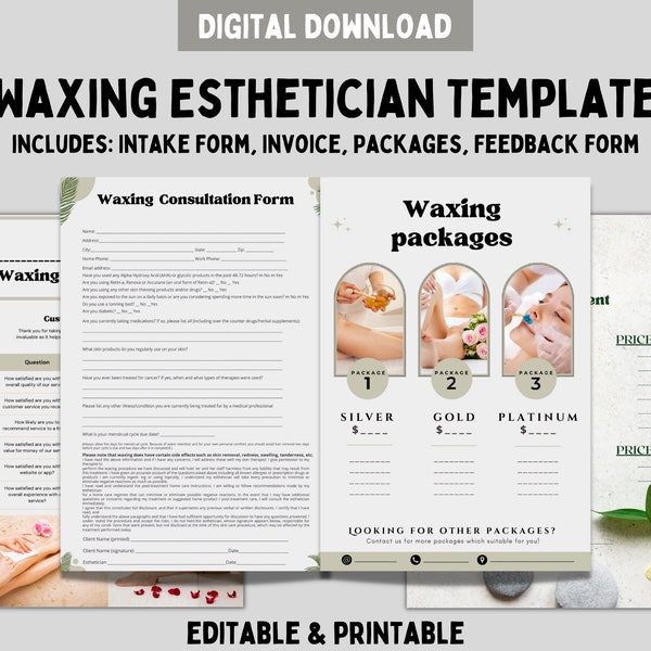 Waxing Consent Forms - Etsy