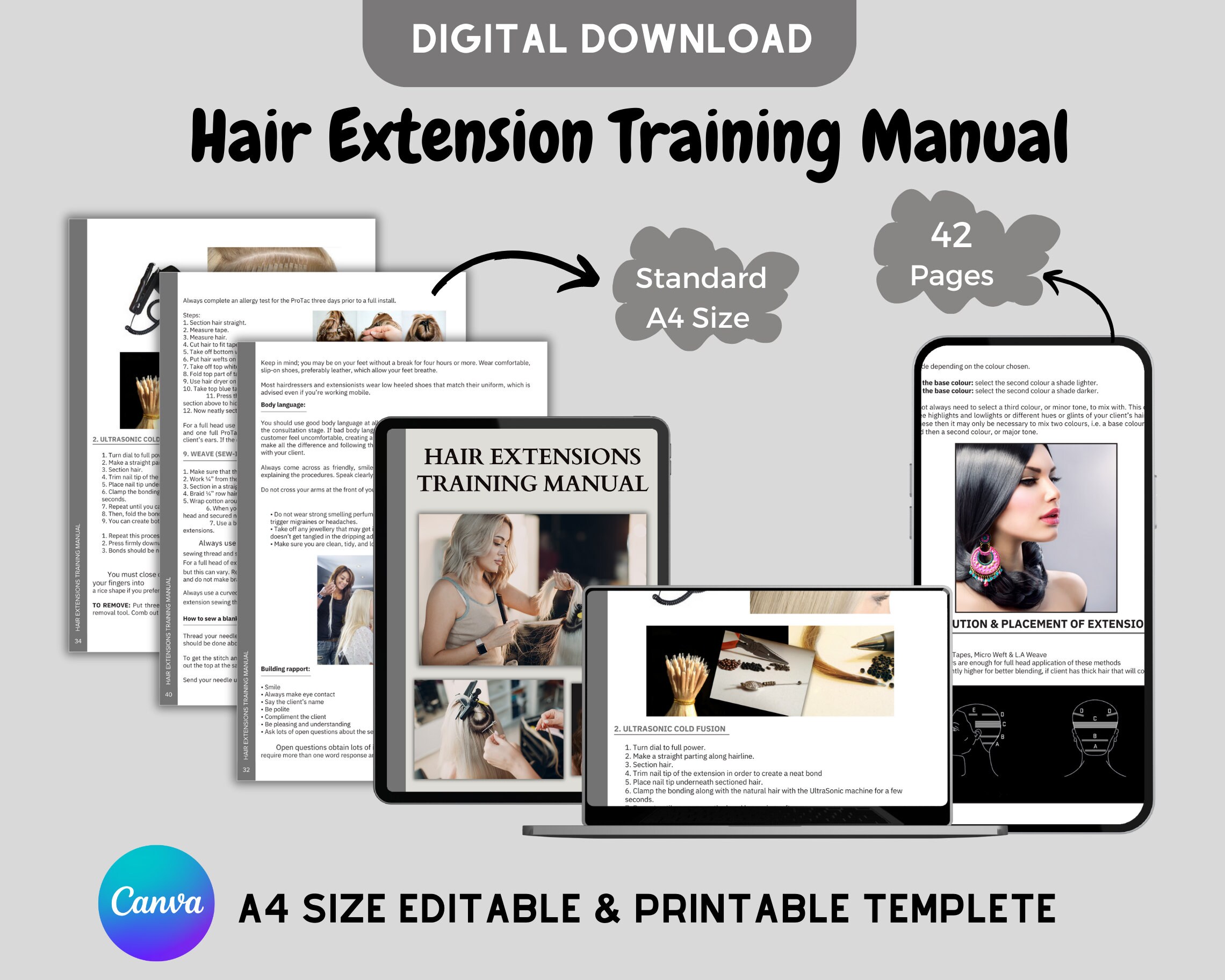 Hair Extensions Training Manual, All Systems, Methods & Techniques ...