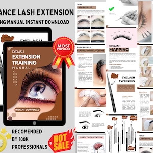 Eyelash Lash Manual Custom, Editable Training Manual, Classic, Volume ...