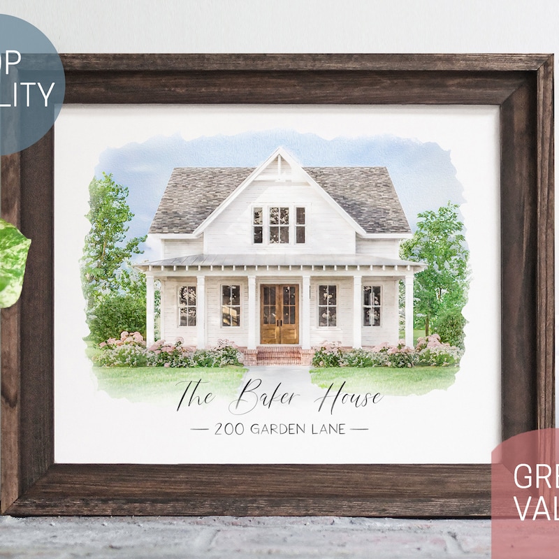 Custom House Portrait - Etsy