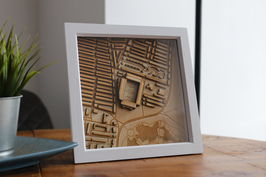 Goodison Park Everton Map Hand Finished Framed Stadium Model - Etsy UK