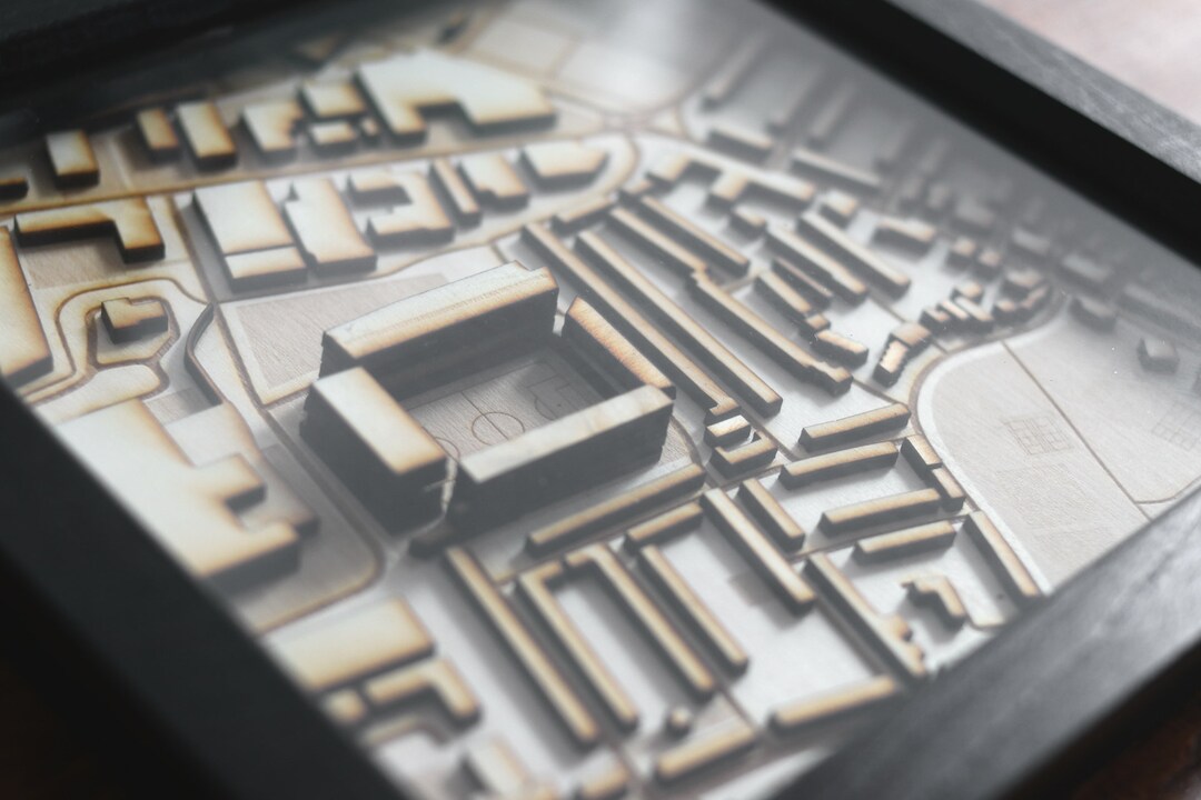 Fratton Park Portsmouth Map Hand Finished Framed Stadium Model - Etsy