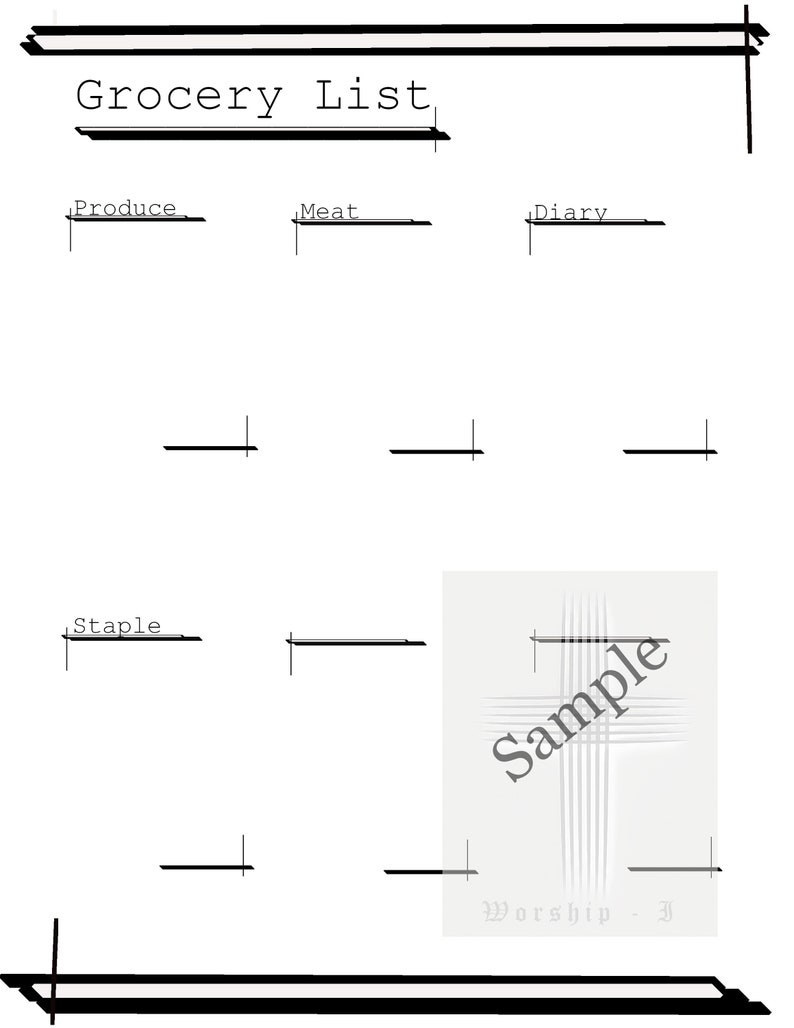 Printable Grocery List Shopping Planner Template in A5, Letter, and A4 ...