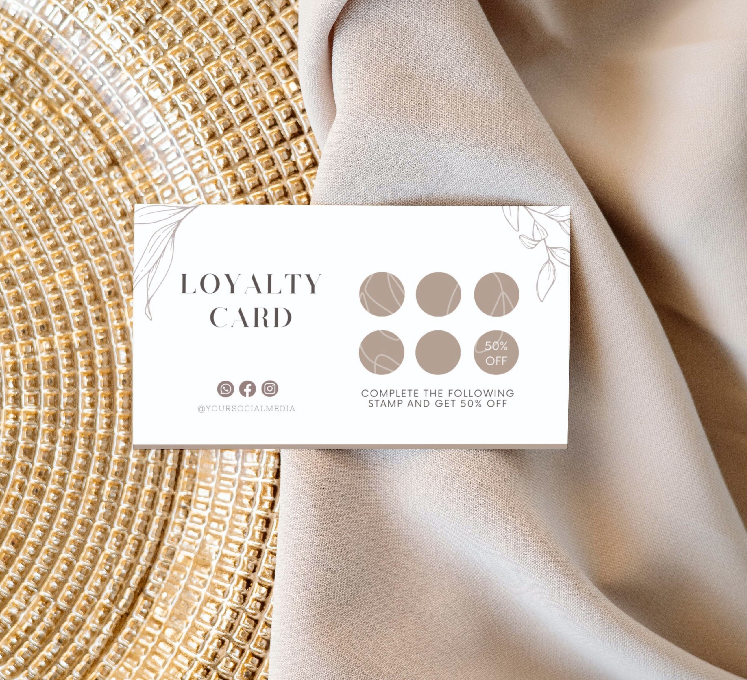 Editable Loyalty Card Template Minimalist Business Loyalty - Etsy