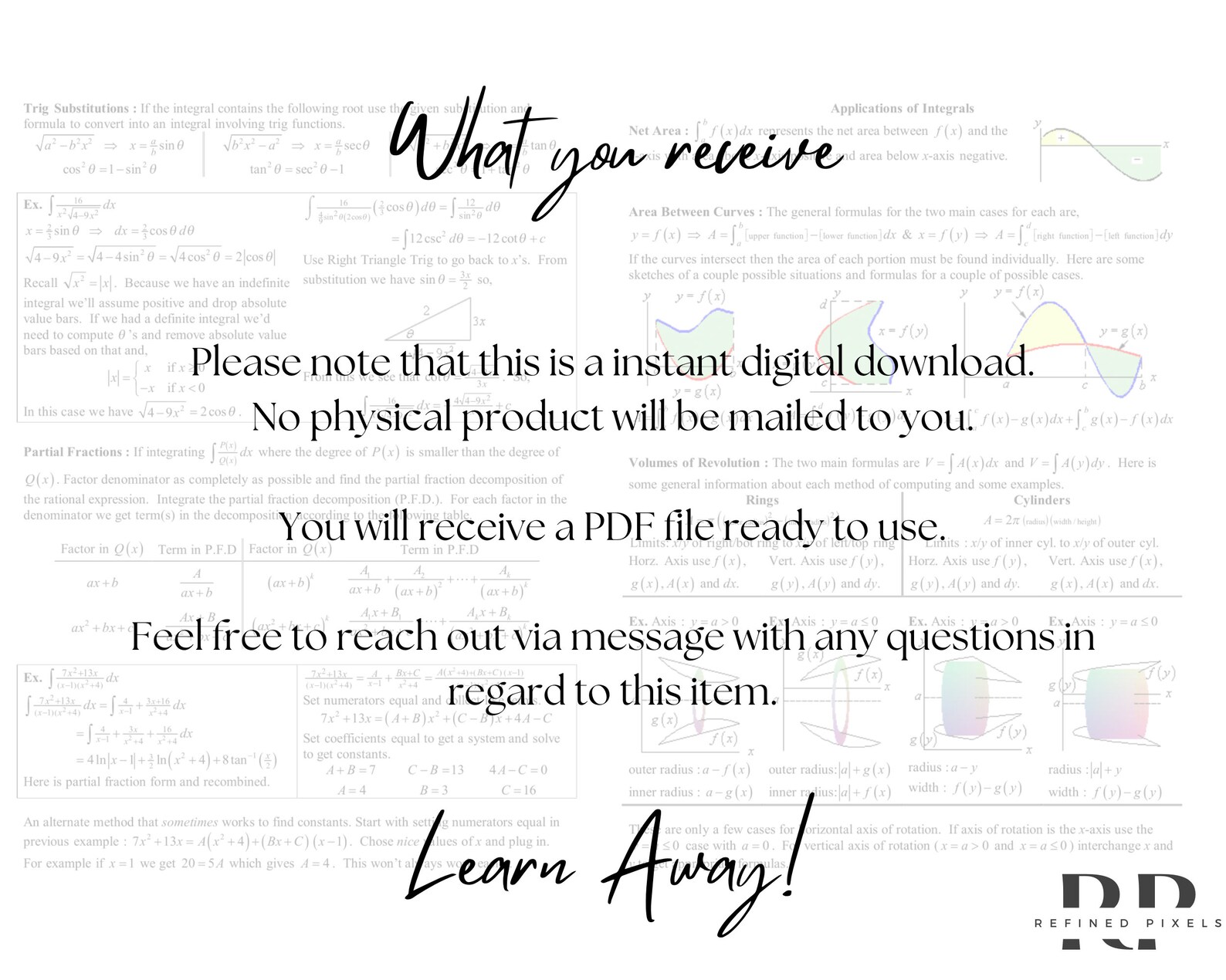 Calculus Cheat Sheet College Calculus Formulas Learning Calculus ...