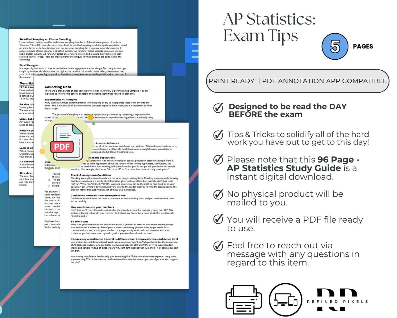 AP Statistics Cheat Sheet AP Statistics Notes Concepts AP Statistics ...