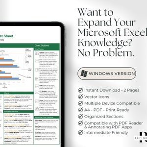Excel Shortcuts for Windows Excel Cheat Sheet Guide Excel Formulas ...