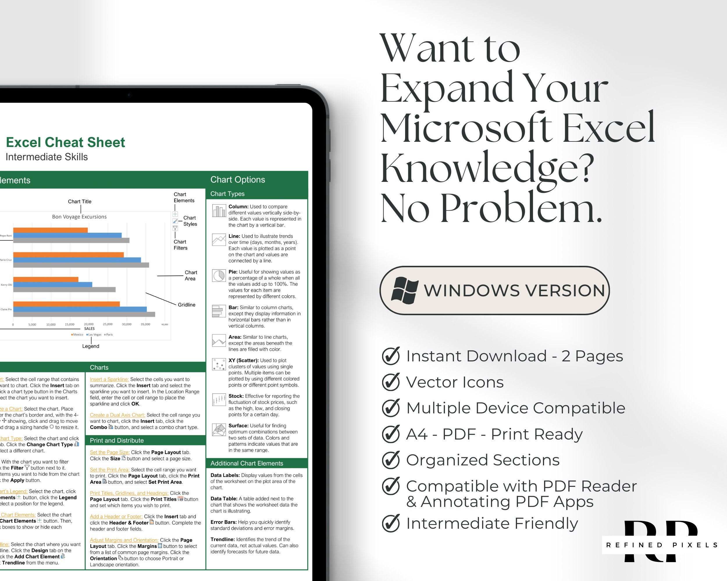 Excel Shortcuts for Windows Excel Cheat Sheet Guide Excel Formulas ...
