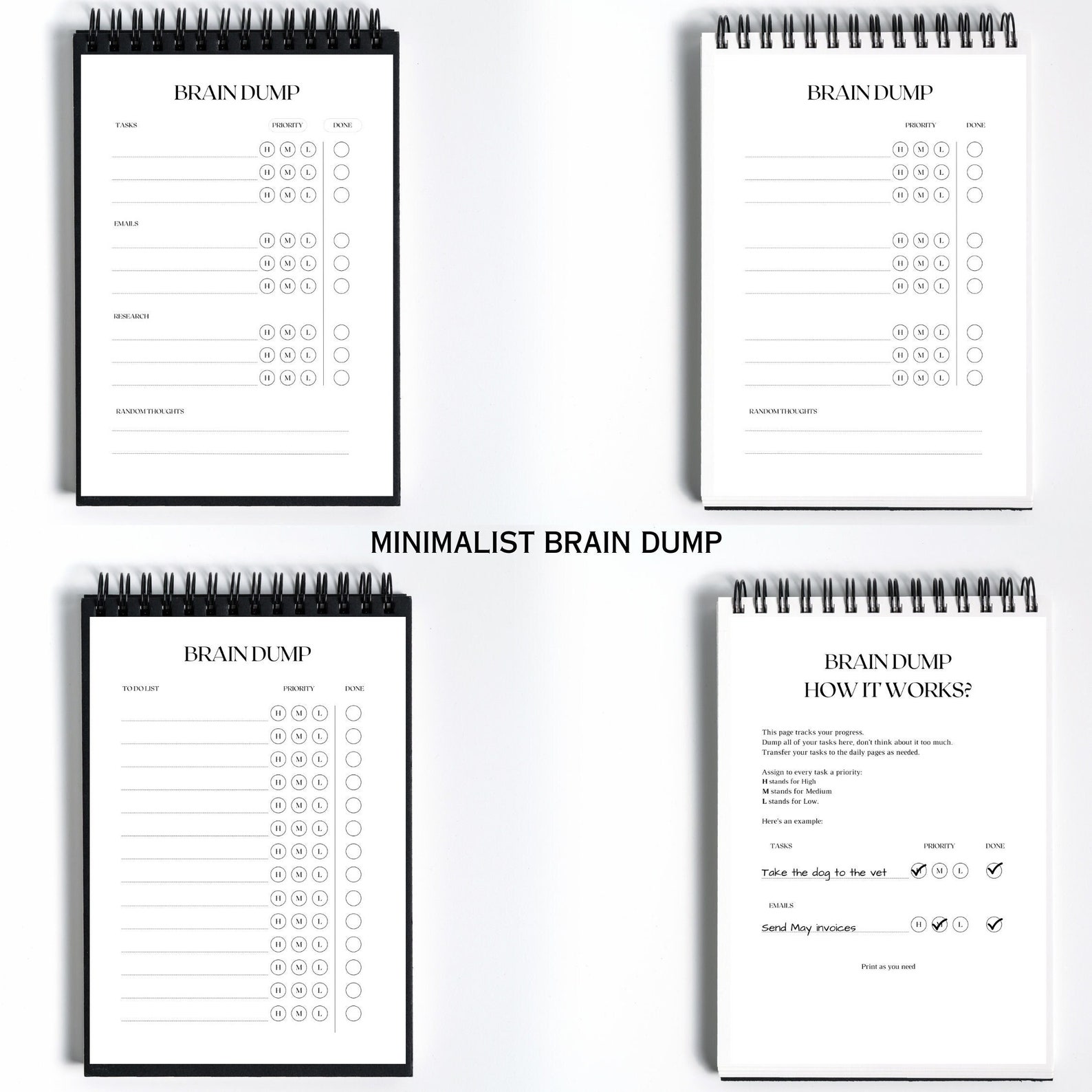 Brain Dump Worksheets Adhd Brain Dump Brain Dump Trigger Brain Dump ...