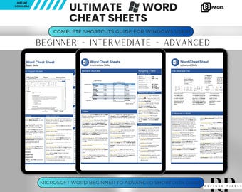 Microsoft Word Shortcuts Cheat Sheet Printable Keyboard Shortcut PDF ...