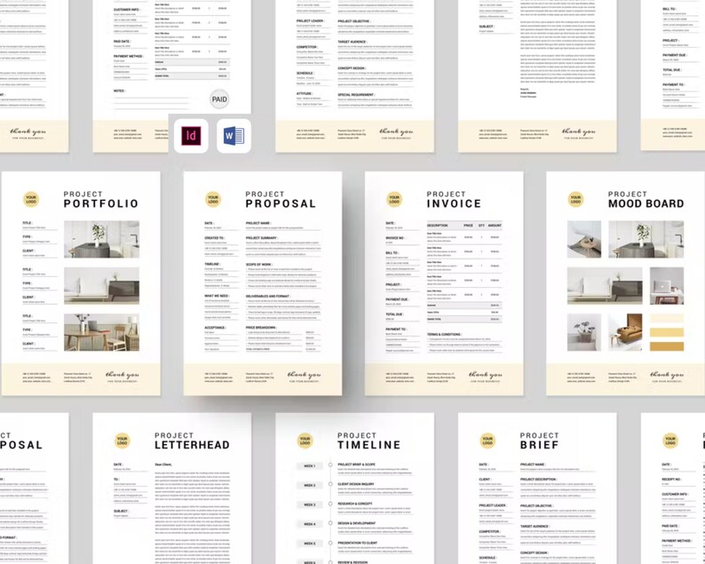 Adobe Indesign Template Job Proposal Template Business Letterhead ...