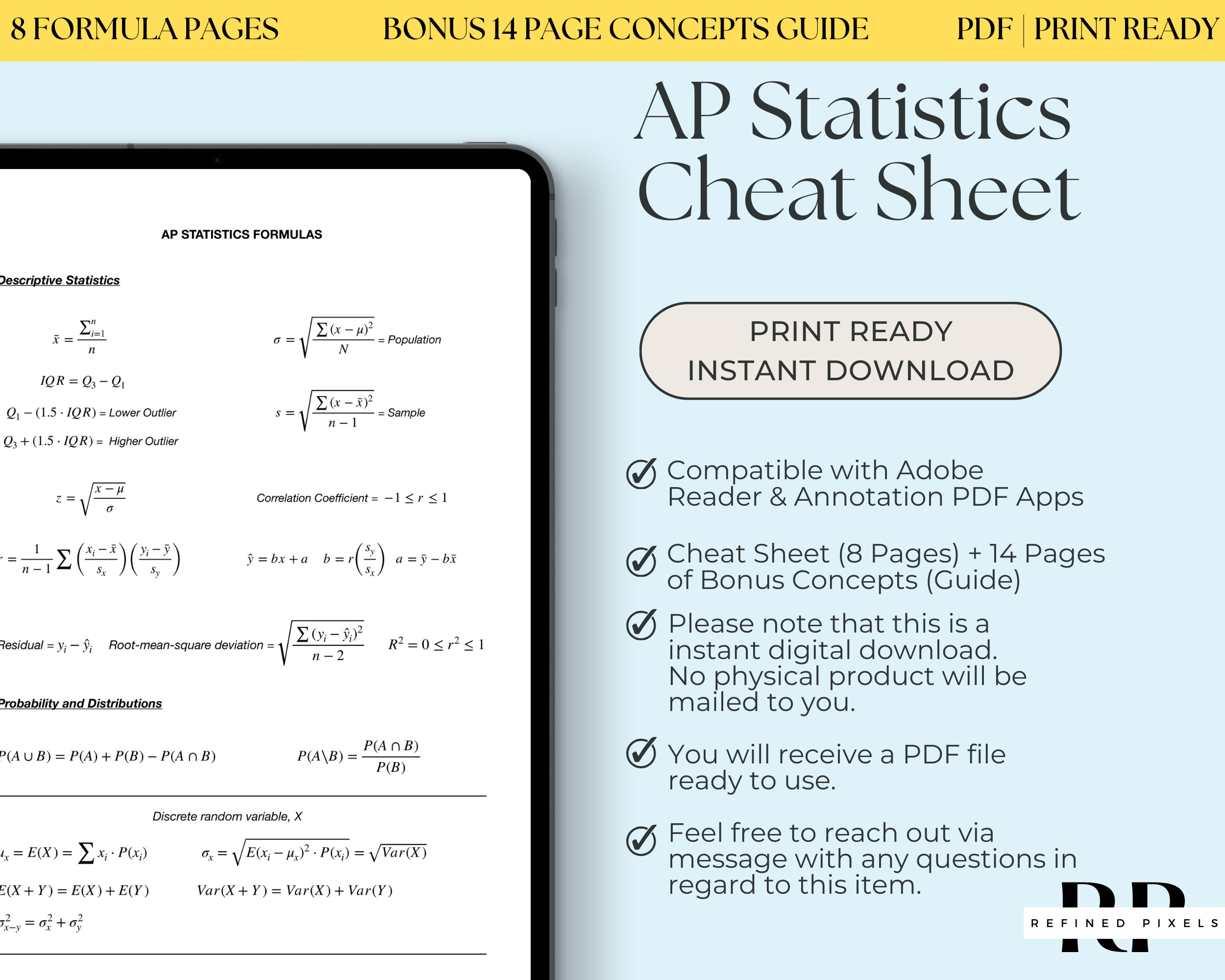 Elementary Statistics Formulas Cheat Sheet Basic Biostatistics Elementary Statistics Formulas Cheat Sheet Basic Biostatistics