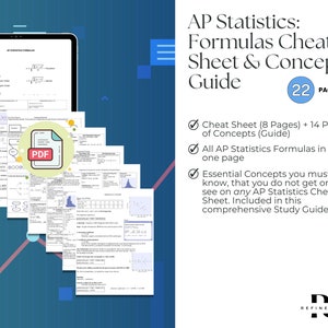 AP Statistics Cheat Sheet AP Statistics Notes Concepts AP Statistics ...