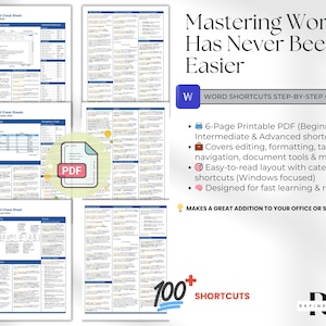 Ultimate Microsoft Office Cheat Sheet Bundle Word + Excel + Powerpoint ...