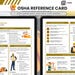 OSHA Reference Card PDF 2-page Safety Compliance Guide Workplace Safety ...