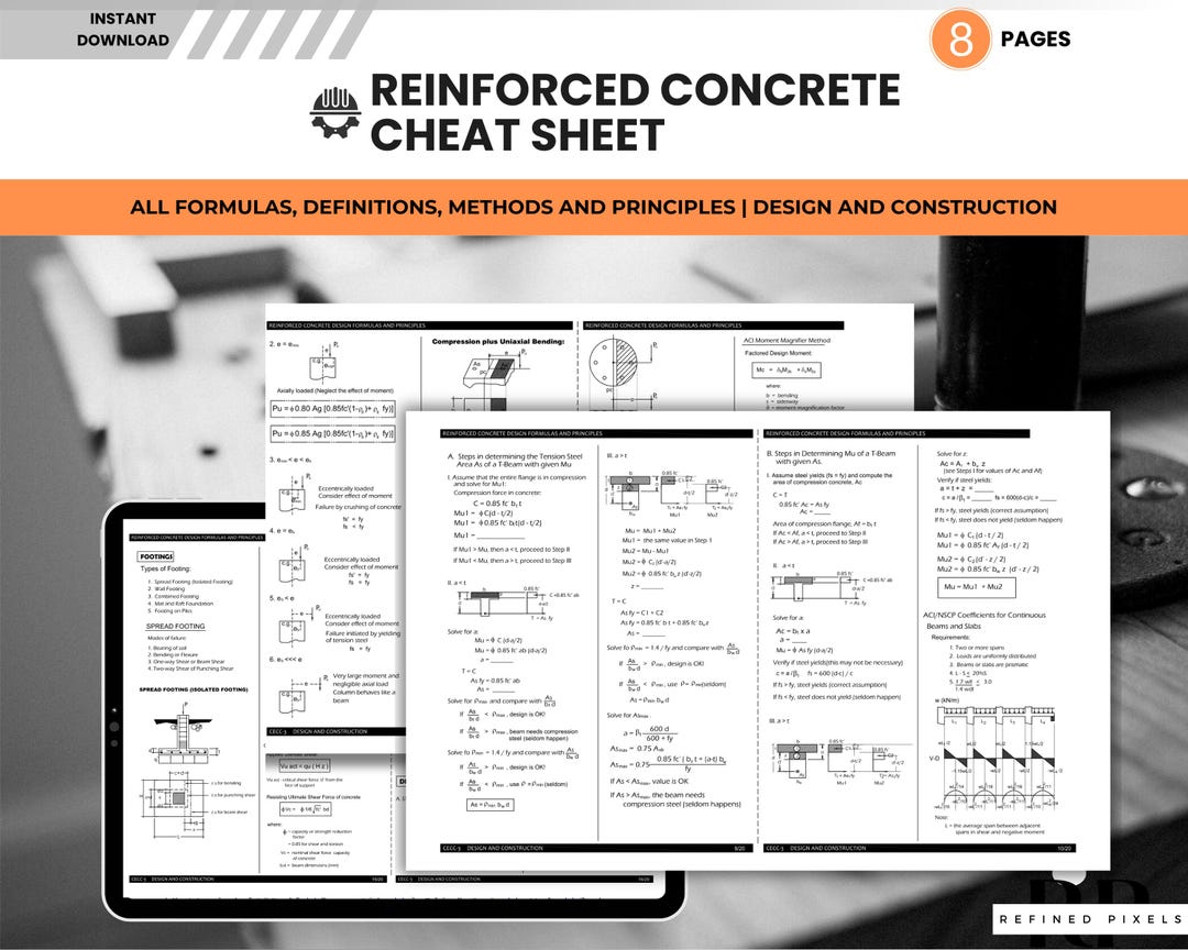 Civil Engineer Student Engineering Formulas Civil Engineer Gifts Cheat ...