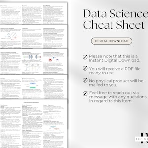 Data Science Data Scientist Cheat Sheet Data Analysis Data Science ...