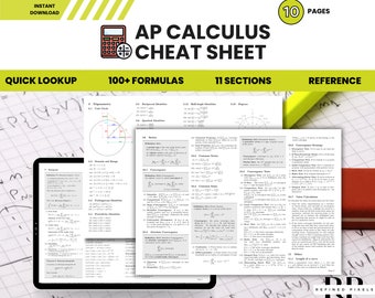 AP Calculus Cheat Sheet College Calculus Formulas Study Notes Calculus ...