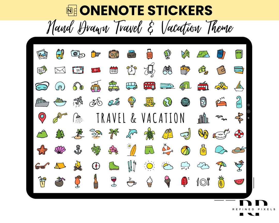 Onenote Stickers Digital Planner Stickers Onenote Everyday Icons ...