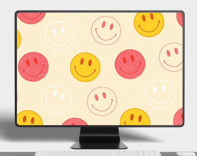 Smiley Face PC Imac Wallpaper Smiley MacBook Background Windows Laptop ...