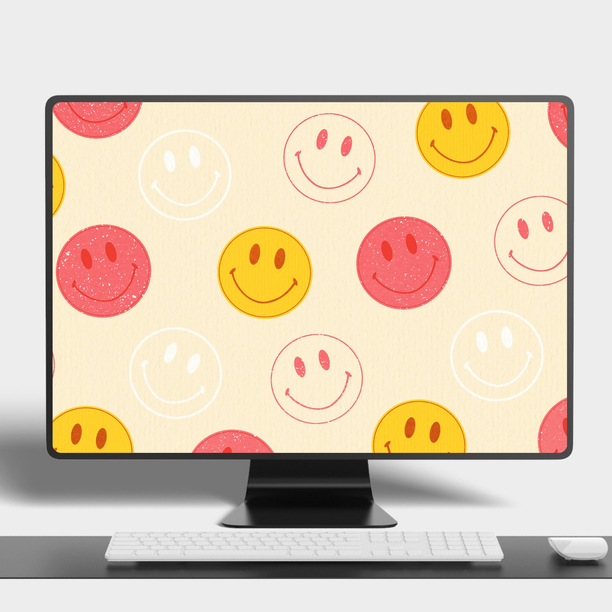 Smiley Face PC Imac Wallpaper Smiley MacBook Background Windows Laptop ...