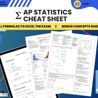 Statistics Formulas Chart 8 X 10 Digital Download - Etsy
