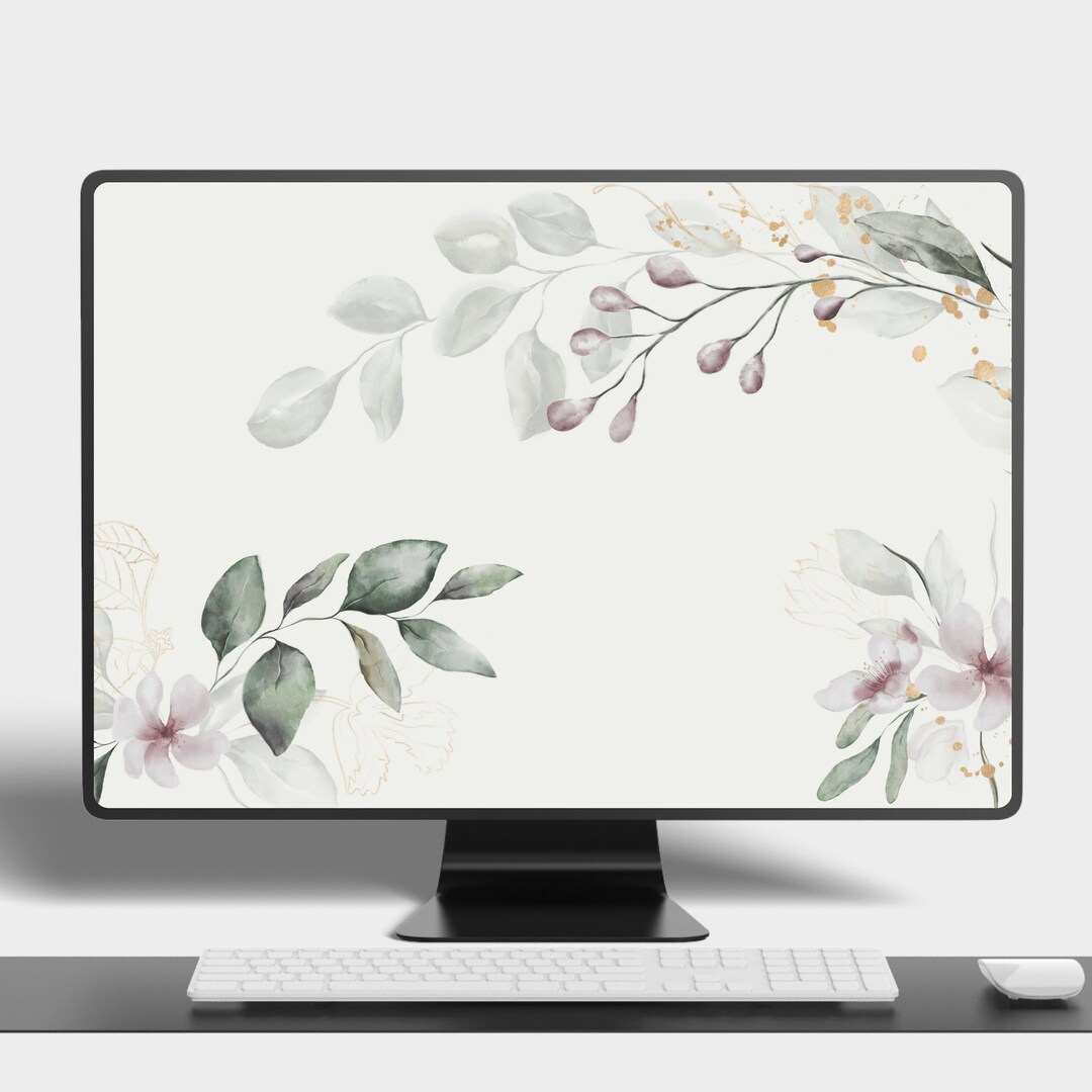 Desktop Wallpapers Neutral Floral Computer Background Desktop Wallpaper ...