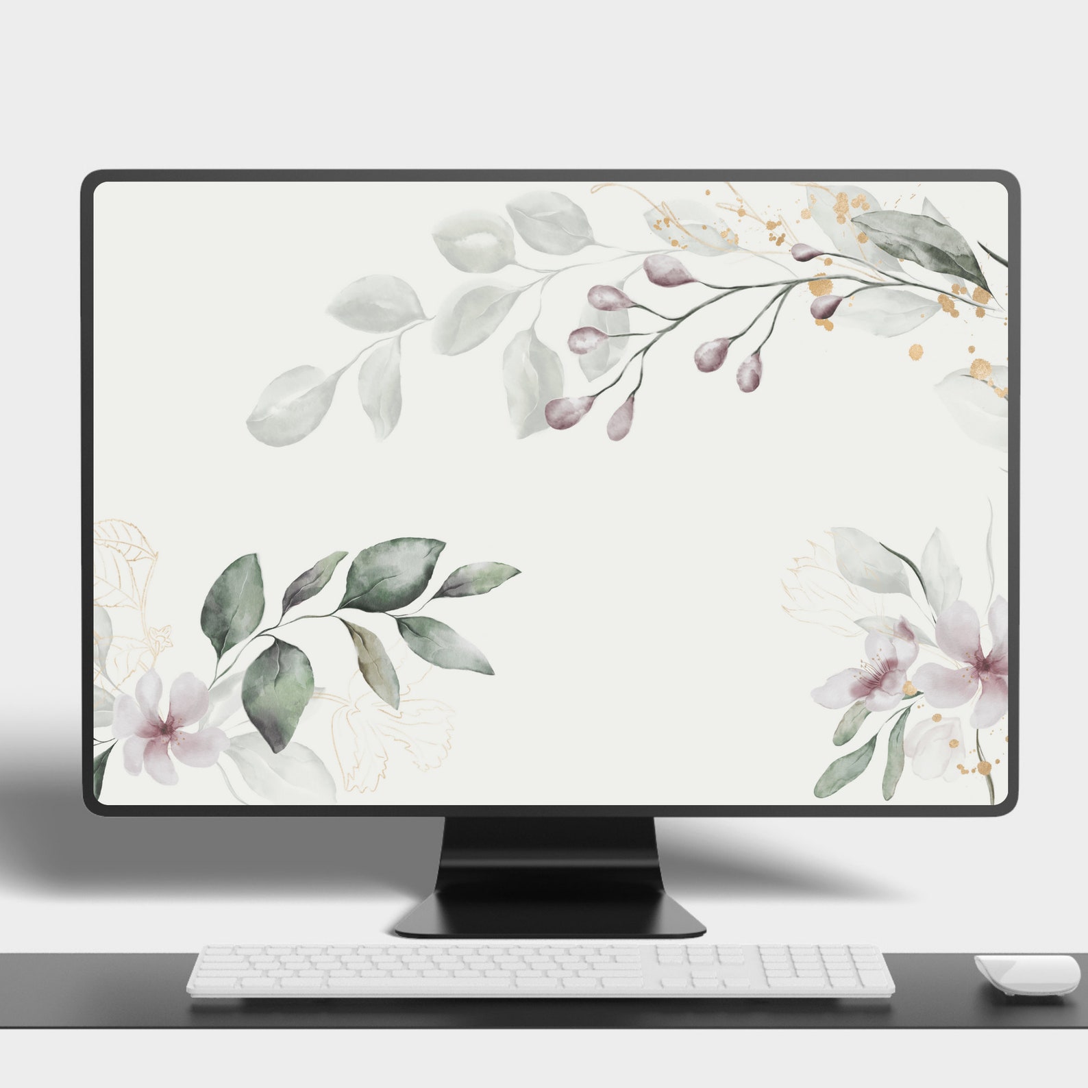 Desktop Wallpapers Neutral Floral Computer Background Desktop Wallpaper ...
