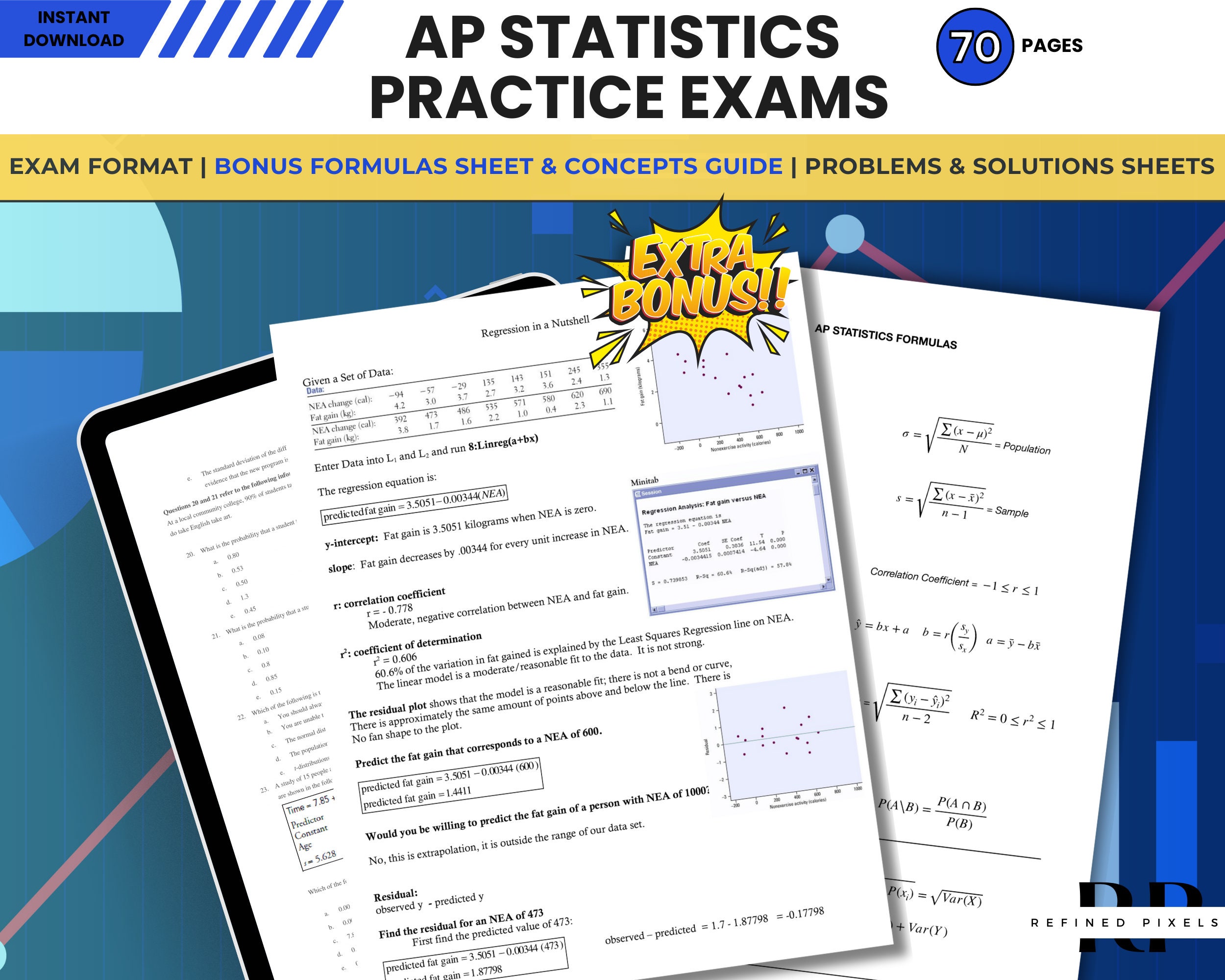 AP Statistics Cheat Sheet AP Statistics Notes Concepts AP Statistics ...