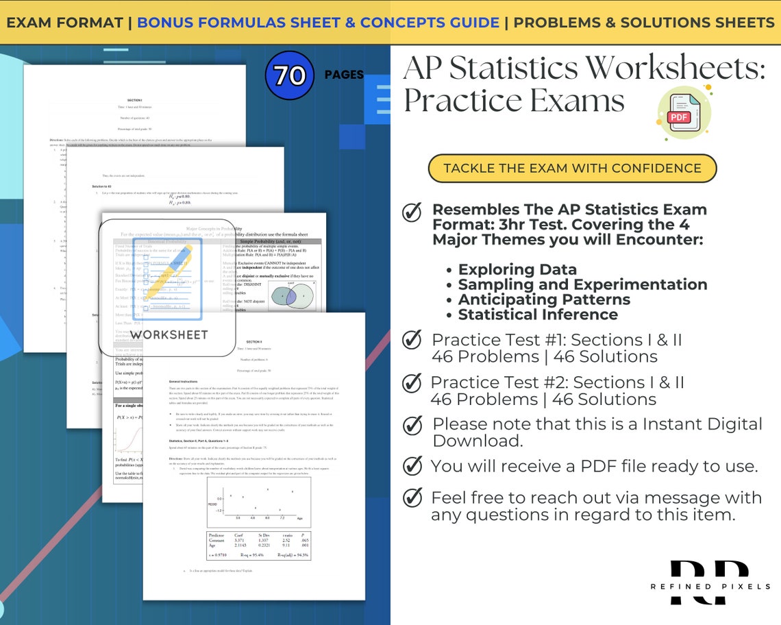 AP Statistics Cheat Sheet AP Statistics Notes Concepts AP Statistics ...