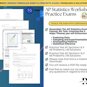 AP Statistics Cheat Sheet AP Statistics Notes Concepts AP Statistics ...