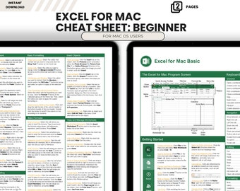 Excel Shortcuts Cheat Sheet for Mac Microsoft Excel Mac Shortcuts ...