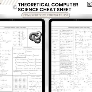 Theoretical Computer Science Cheat Sheet TCS Formulas Equations AP ...