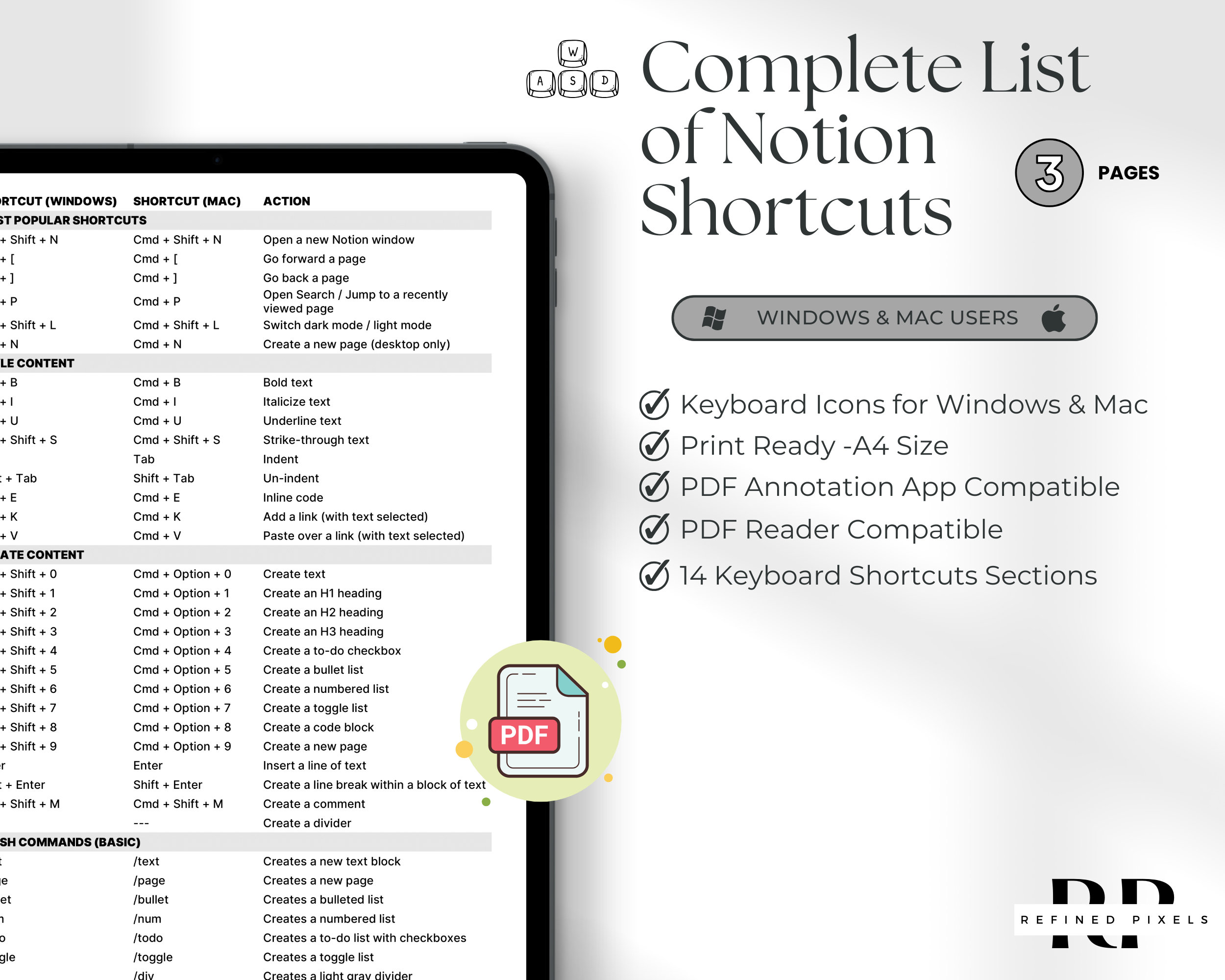 Notion Shortcuts Mac Template Notion Shortcuts Windows Notion Keyboard Shortcuts For Windows