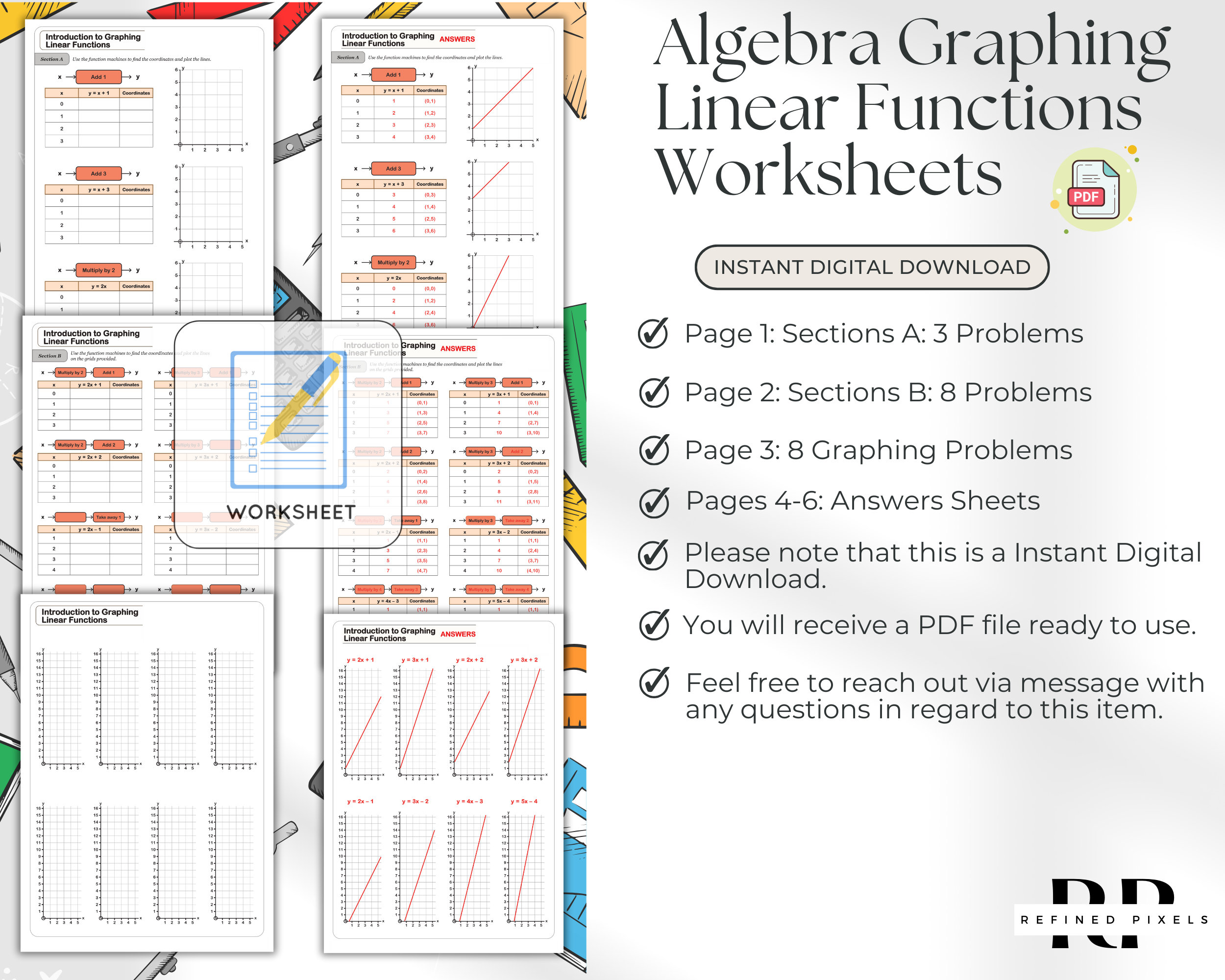 Algebra Worksheets Algebra 1 Algebra Worksheet Algebra Teacher Digital ...