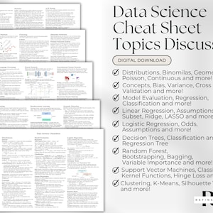 Data Science Data Scientist Cheat Sheet Data Analysis Data Science Guide Template Data Science ...