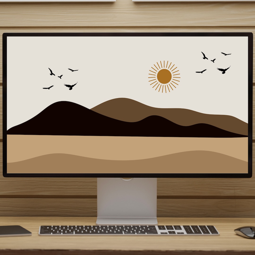 Boho Desktop Wallpaper Mountain Laptop Background Landscape Wallpaper ...