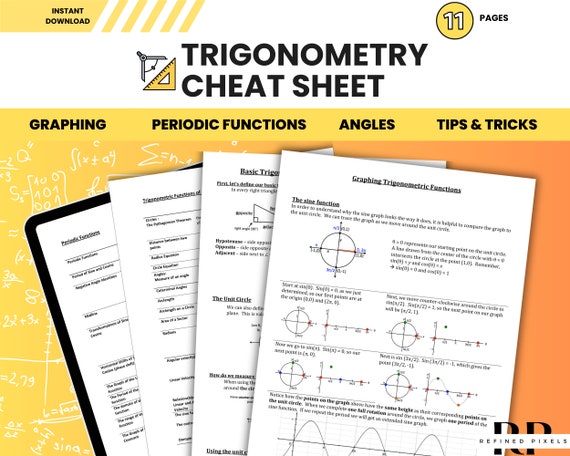 Trigonometry Reference Sheet 2024