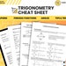 Trigonometry Cheat Sheet Trigonometry Formulas Learning Mathematics ...