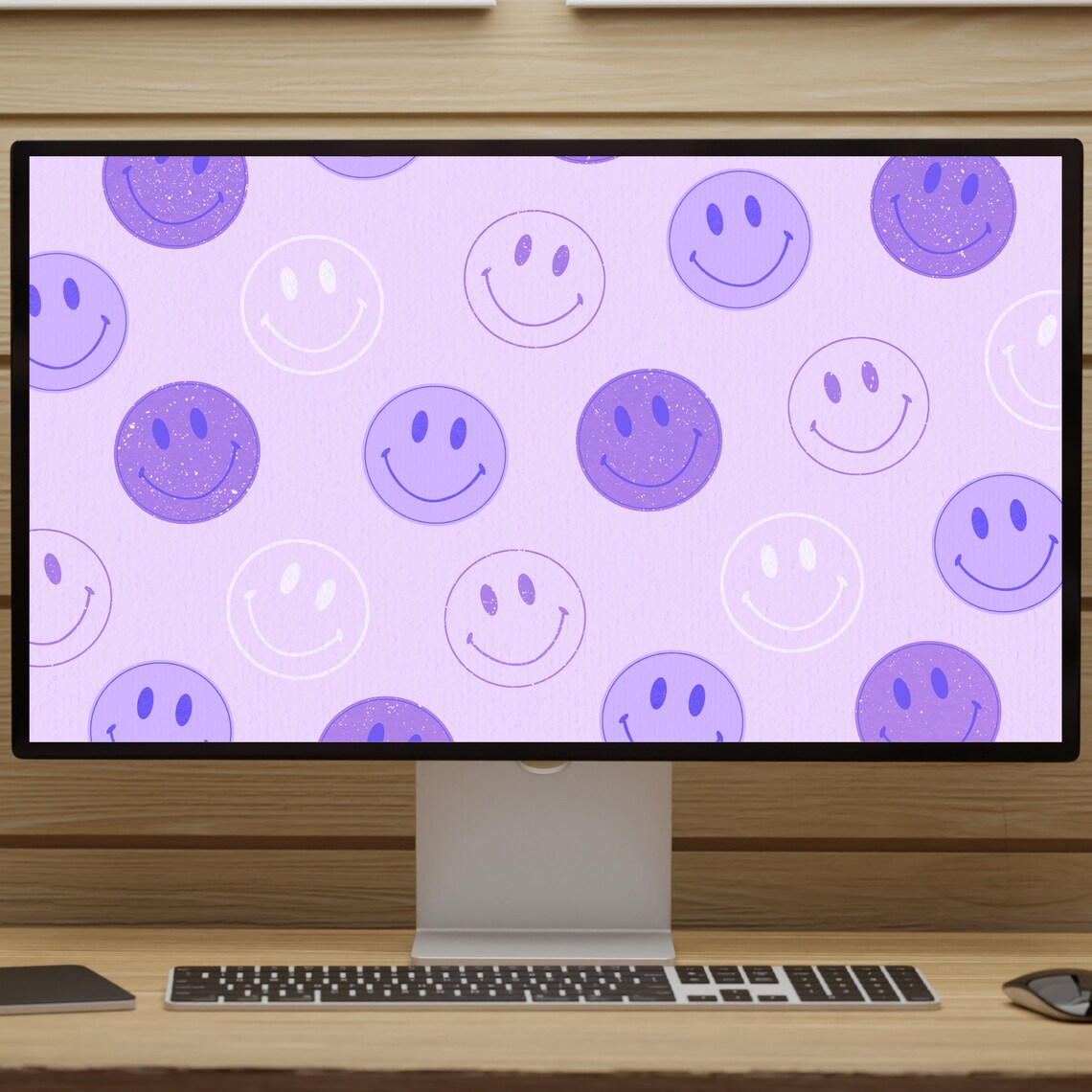 Smiley Face PC Imac Wallpaper Smiley MacBook Background - Etsy